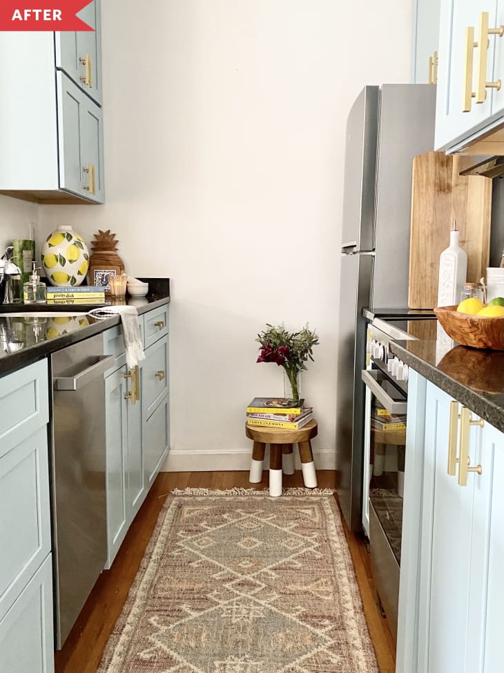 Blue Kitchen Makeover | Apartment Therapy