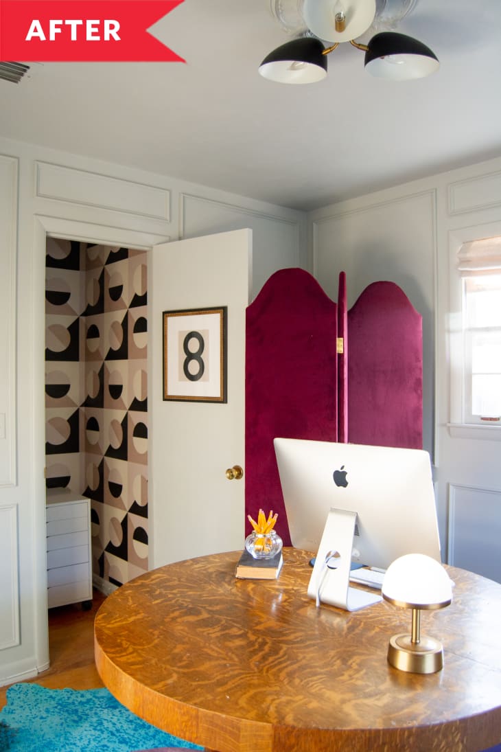 Pretty and Practical Redo for a Multifunctional Home Office | Apartment ...