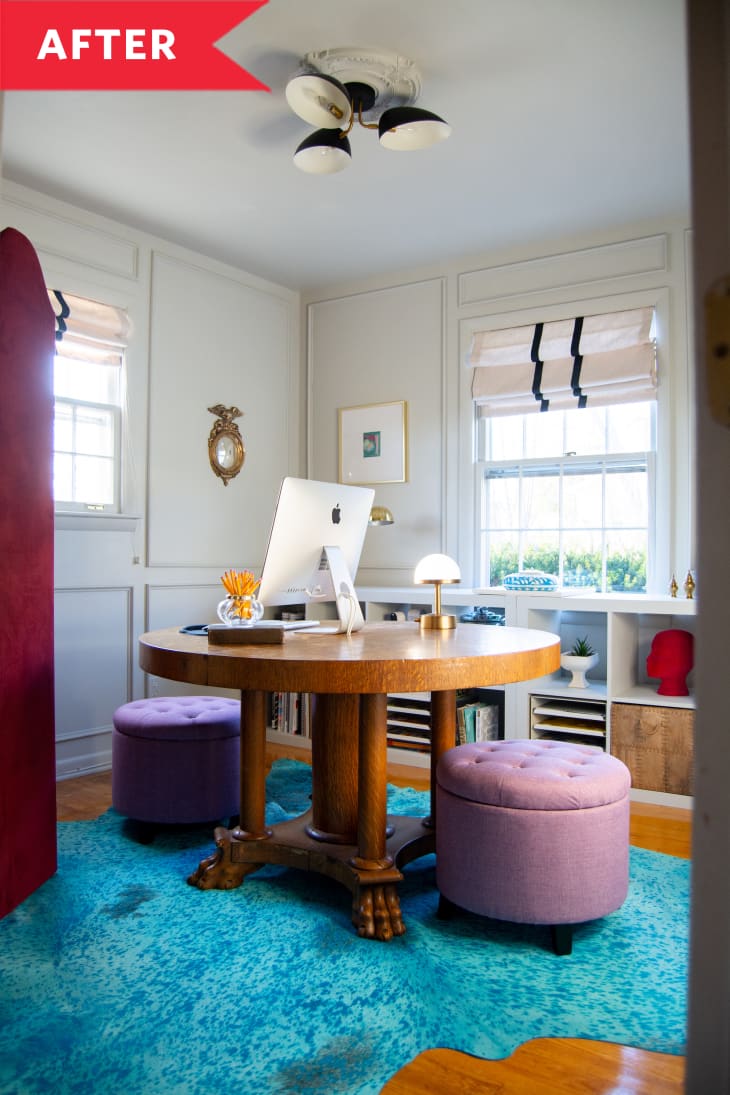 Pretty and Practical Redo for a Multifunctional Home Office | Apartment ...
