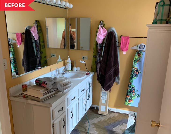 This Dated Bathroom Feels Warm and High-End Thanks to Smart DIY Fixes ...