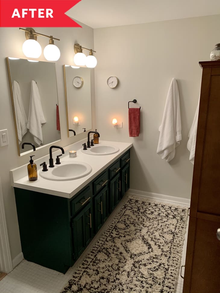 This Dated Bathroom Feels Warm and High-End Thanks to Smart DIY Fixes ...