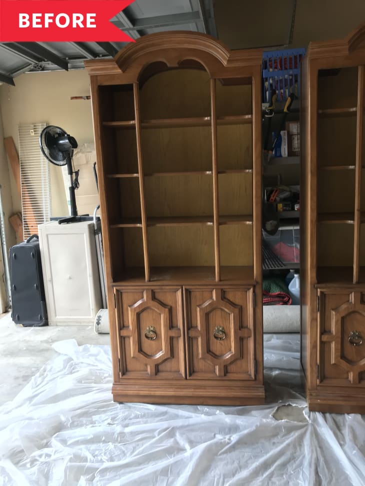 Budget-Friendly Bookcase Redo - Purple Bookcase Redo Idea | Apartment Therapy