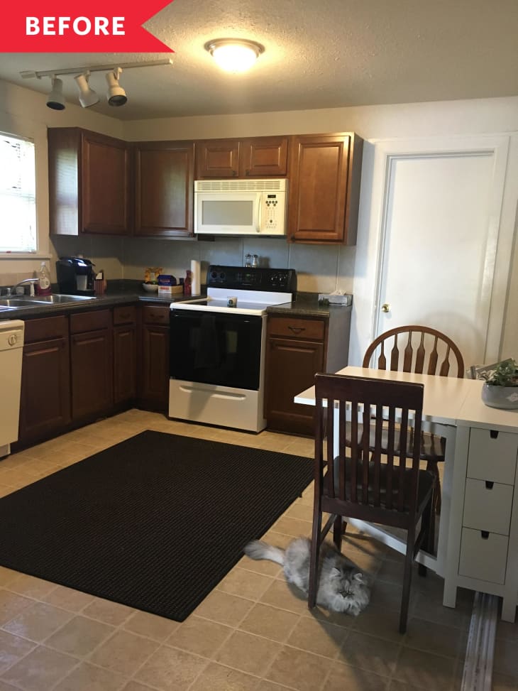 1925 Kitchen Makeover With Tile and Mint Green Cabinets | The Kitchn