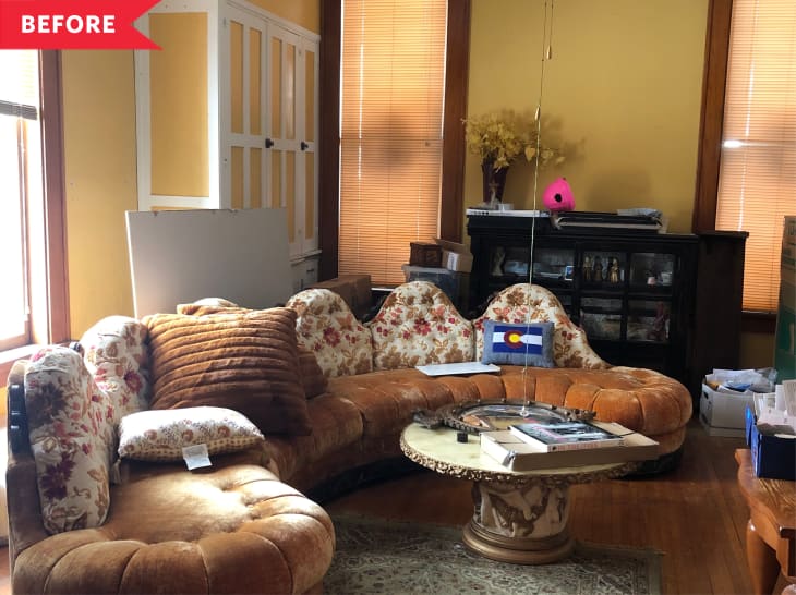 Dramatic Living Room Redo - Before and After Photos Pink Living Room ...
