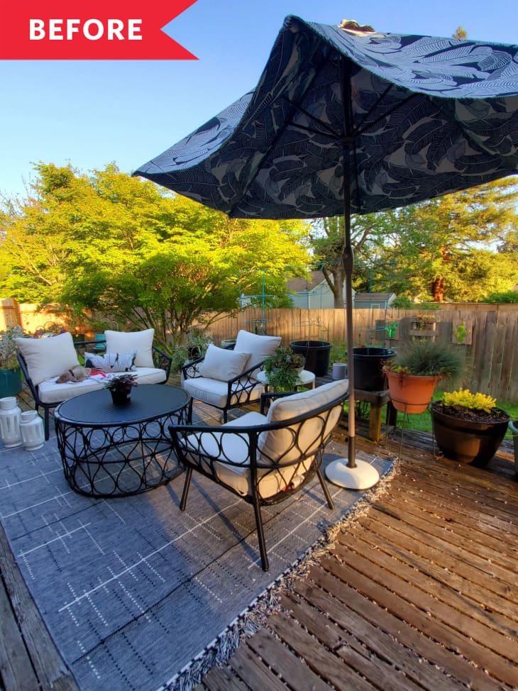 Patio With Rotten Deck Gets Tropical Redo - Before and After Photos ...
