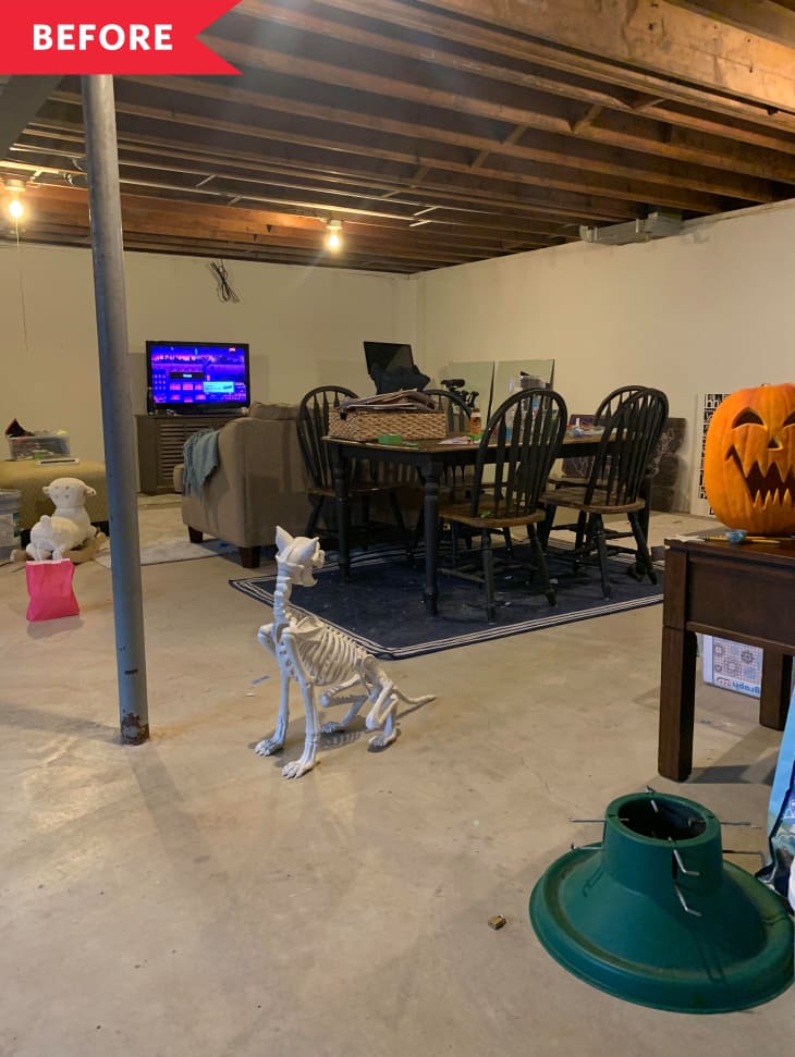 Dingy Basement Becomes a Gym and Playroom - Before and After Photos ...