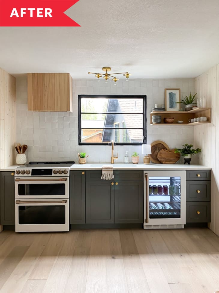 Green Kitchenette Redo - Before and After Photos | Apartment Therapy