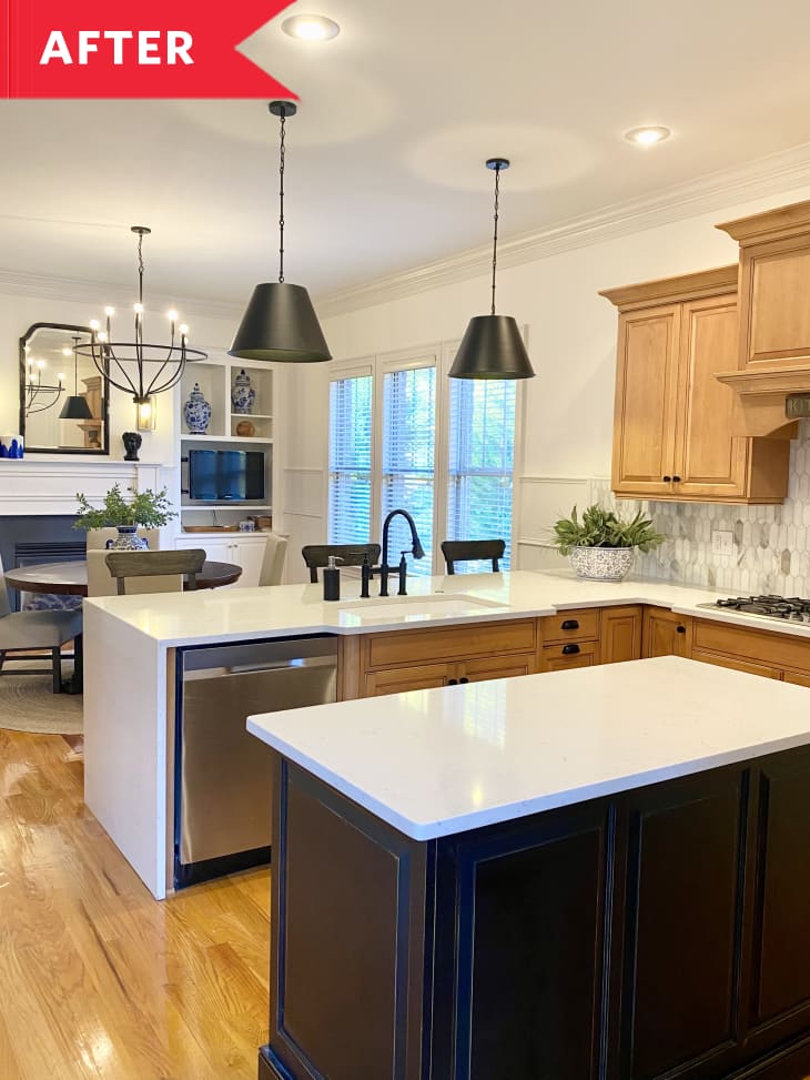 Kitchen Redo With Waterfall Countertops - Before and After Photos ...