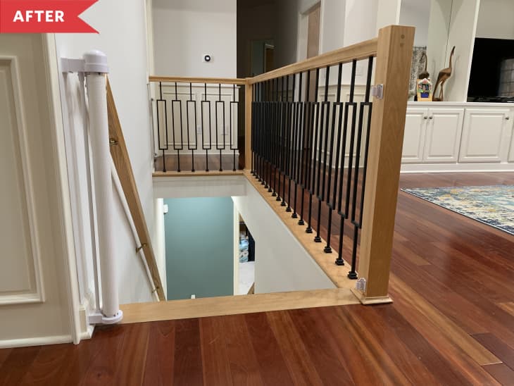 DIY Stair Railing Revamp - Before and After Photos | Apartment Therapy