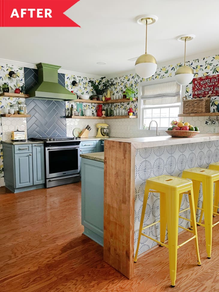 '90s Kitchen Gets a Pattern-Filled Remodel - Before and After Photos ...