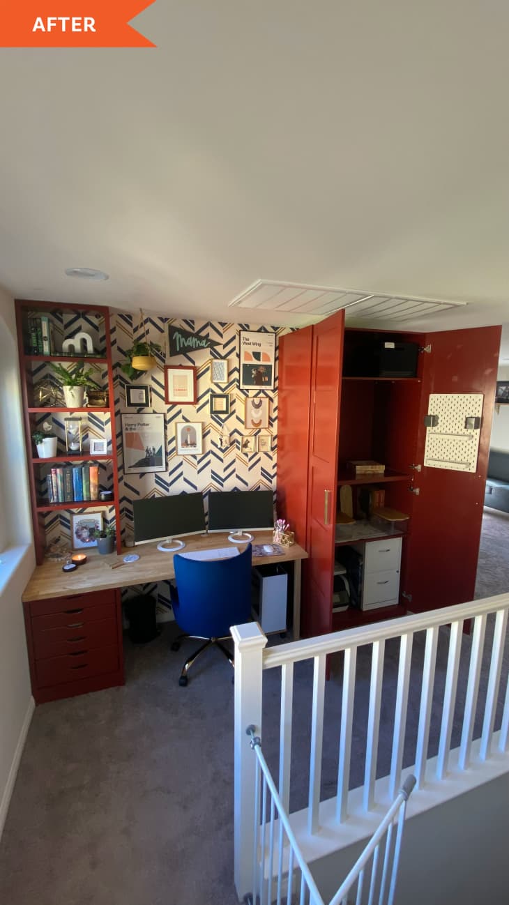 $700 IKEA PAX Built-in Desk Hack - Before and After Photos | Apartment ...