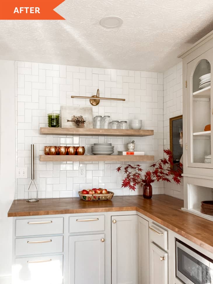 This Empty Kitchen Corner Gets Made into a Stylish Prep Space for ...