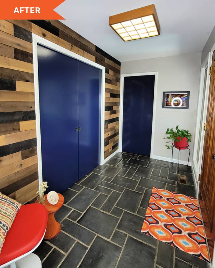 Mid-Century Modern Entryway Redo - Before and After Photos | Apartment ...