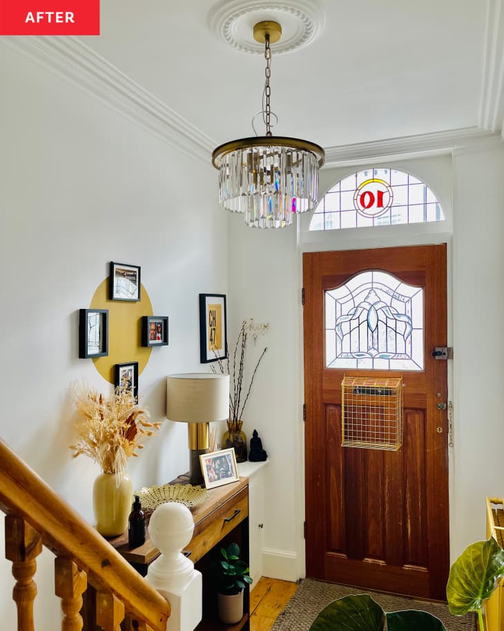 Entryway Redo with White and Yellow Paint - Before and After Photos ...