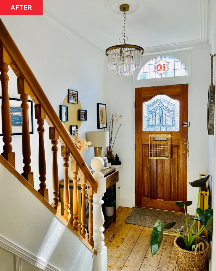 Entryway Redo with White and Yellow Paint - Before and After Photos ...