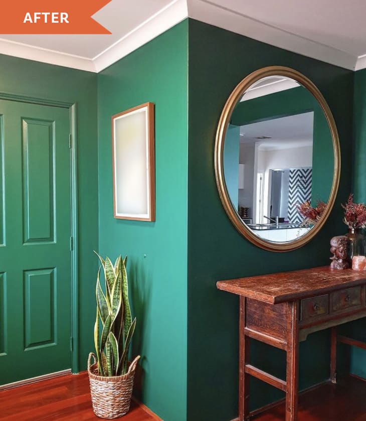 Bold Green Entryway Redo - Before and After Photos | Apartment Therapy
