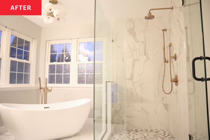 Before and After: A Bathroom from the '90s Gets a Very Glam Glow-Up ...