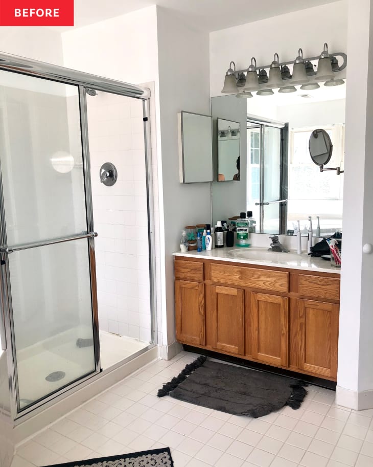 Before and After: A Bathroom from the '90s Gets a Very Glam Glow-Up ...