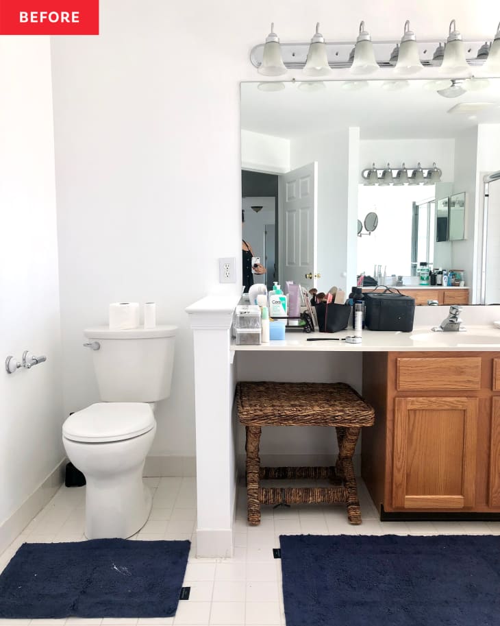 Before and After: A Bathroom from the '90s Gets a Very Glam Glow-Up ...