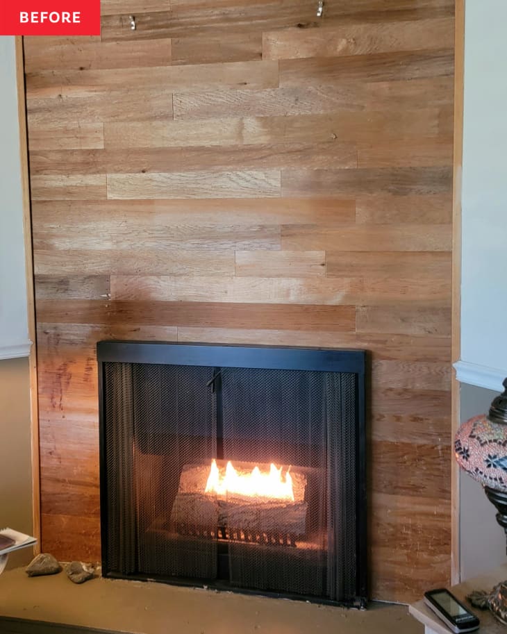 $600 Fireplace Retiling Project - Before and After Photos | Apartment ...