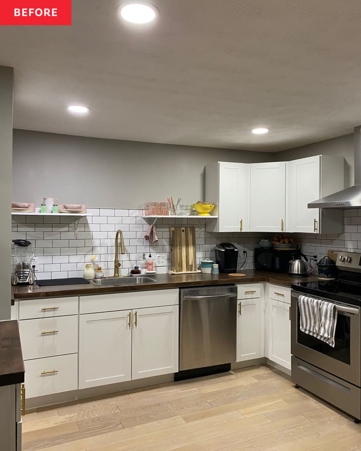 A Gray Kitchen Gets Easy DIY Doses of Color with 3 Budget-Friendly ...