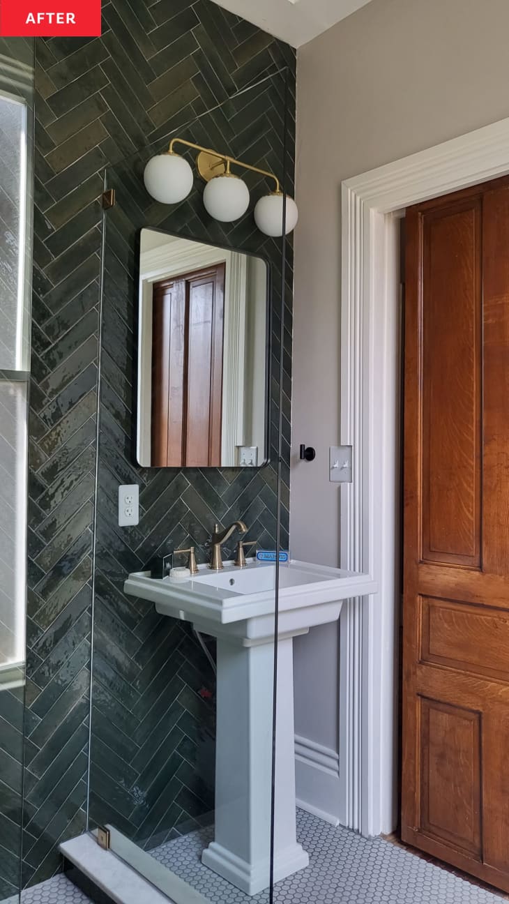 Victorian Green Tile Bathroom Renovation - Before and After Photos ...