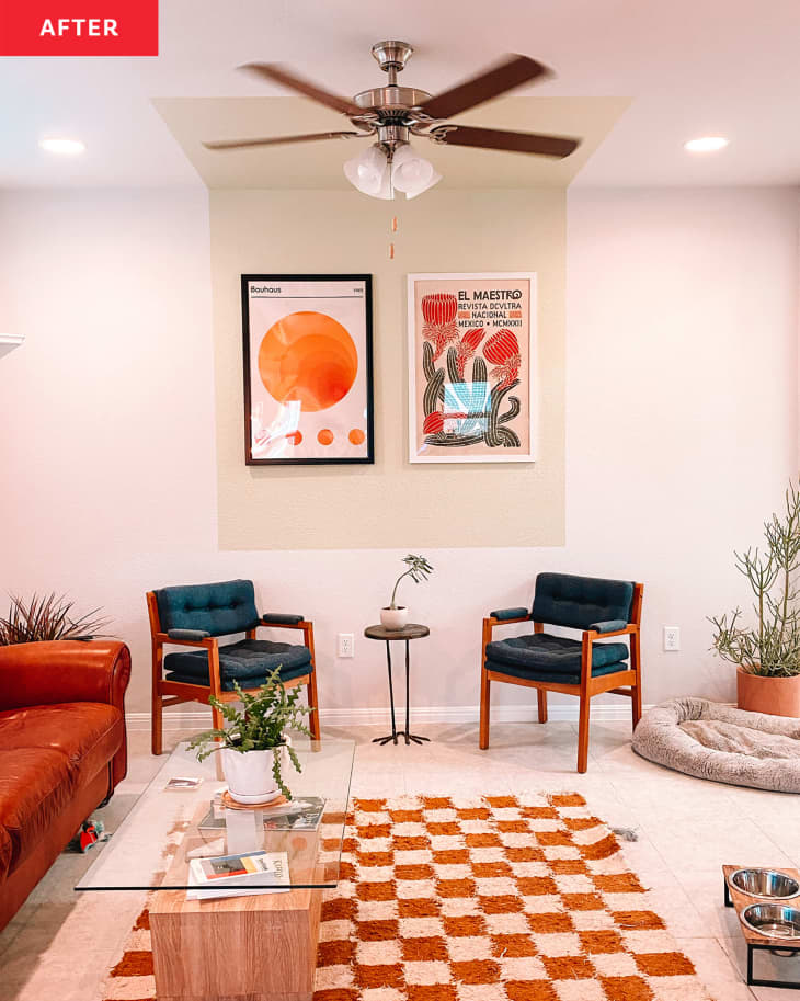 Modern Twist on Rectangle Accent Wall - Before and After Photos ...