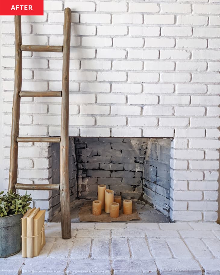 Grout Wash Fireplace Redo for $20 - Before and After Photos | Apartment ...