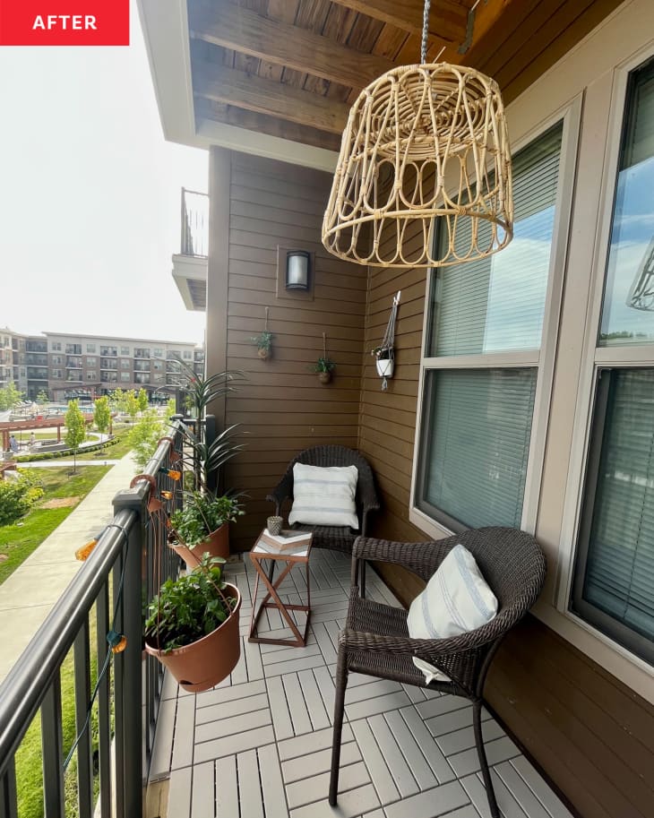 Small Balcony Redo Filled with DIYS - Before and After Photos ...