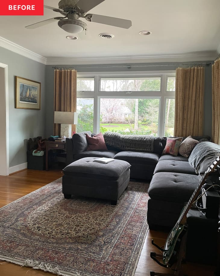 Floral Wallpaper Living Room Redo - Before and After Photos | Apartment ...