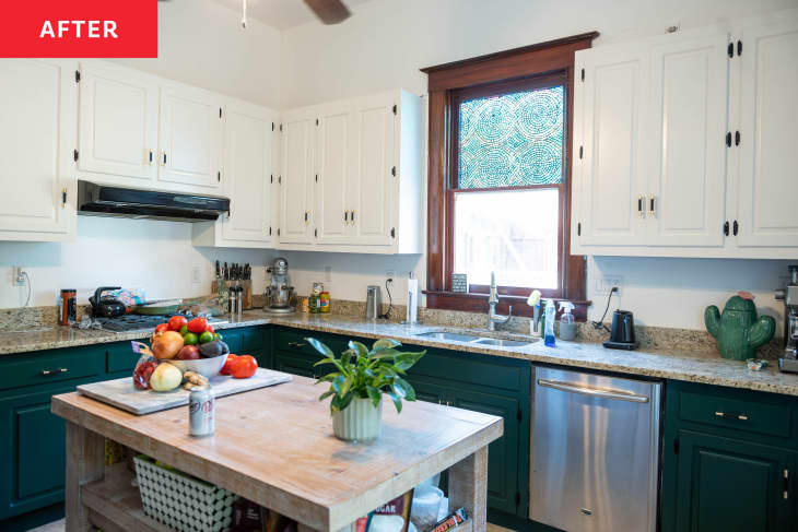 B&A: An ‘80s Kitchen Gets a Two-Tone Cabinet Paint Job for Just $300 ...