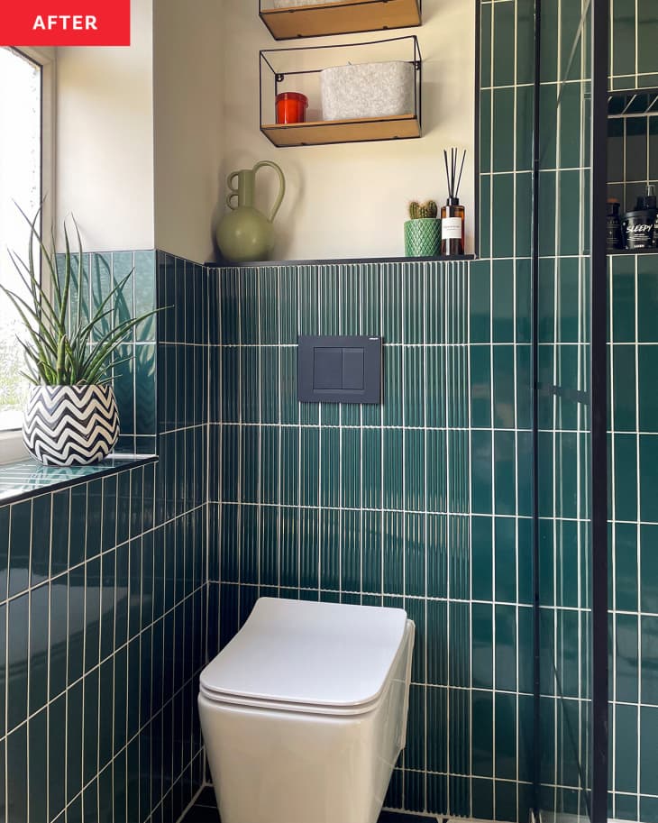 This 1970s Bathroom Redo Features Bold Floor Tile | Apartment Therapy