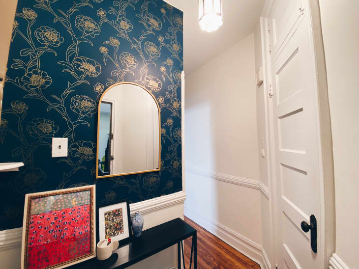Try This Hack for Wallpapering a Room with Tall Ceilings | Apartment ...