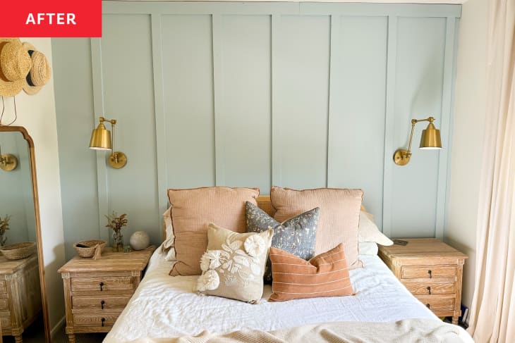 Board and Batten & Other DIYs Make This Bedroom Feel Taller | Apartment ...