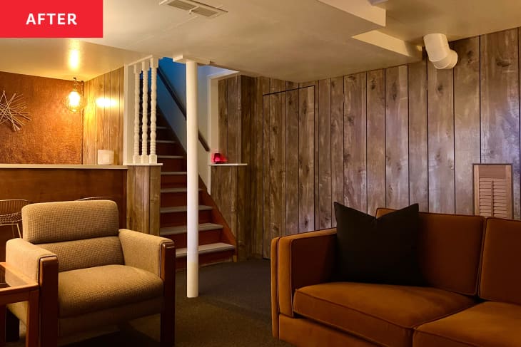 An Unused Basement Becomes a 1970s-Style Hangout for $3,000 | Apartment ...