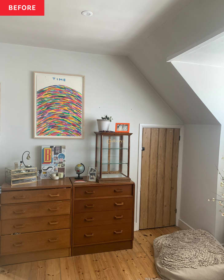 Bold Pops of Color Transform This “Gray Box” London Bedroom | Apartment ...