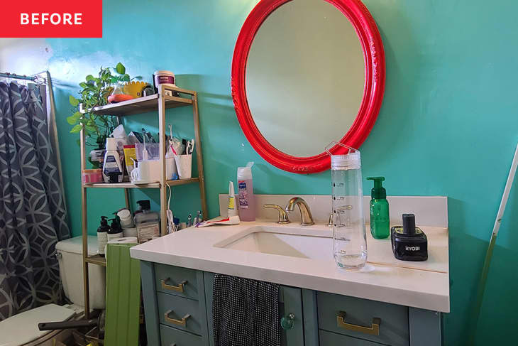 Paint Is the Star in This Under-$1,000 Bathroom Makeover | Apartment ...