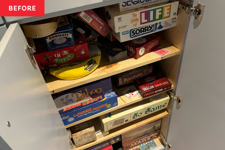 TikTok Storage Hack: Use a Pan Rack to Organize Board Games | Apartment ...