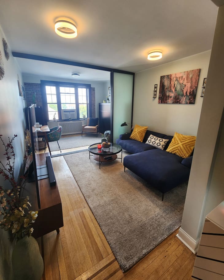 A Rundown NYC Living Room Gets a Multifunctional Makeover | Apartment ...