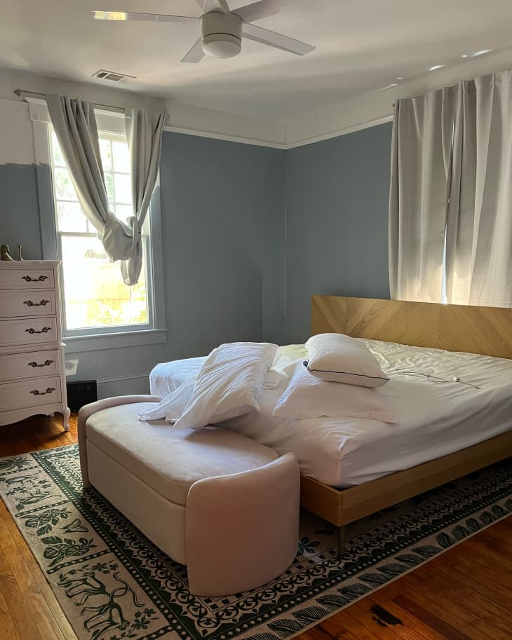 A Beige Bedroom’s Color-Drenched Makeover Cost Under $500 | Apartment ...