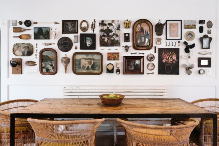 An Eclectic Gallery Wall Transforms a Dated Dining Room | Apartment Therapy