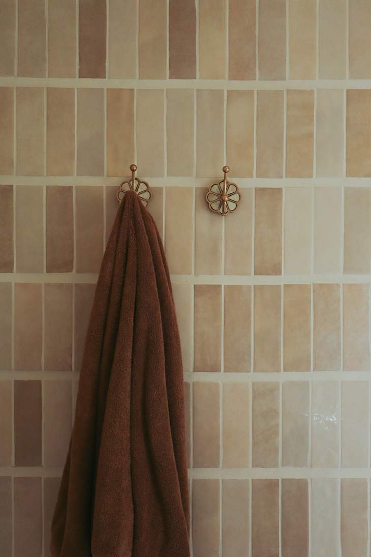 How My Bathroom’s Chunky Grout Has Held Up in 1 Year | Apartment Therapy