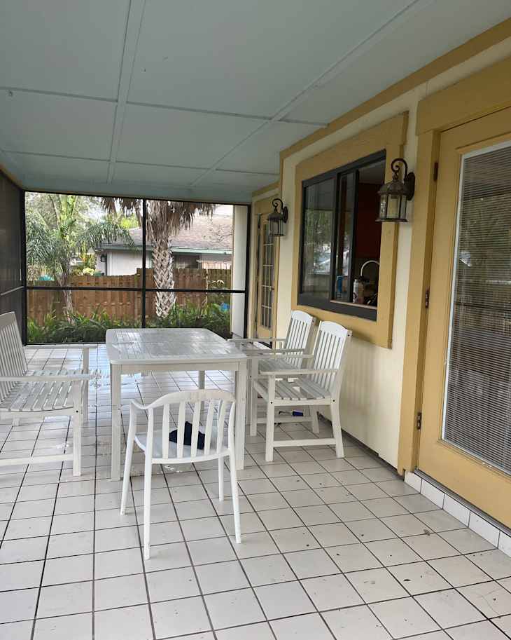 A Screened-In Porch Gets a Black & White Checkered Makeover | Apartment ...