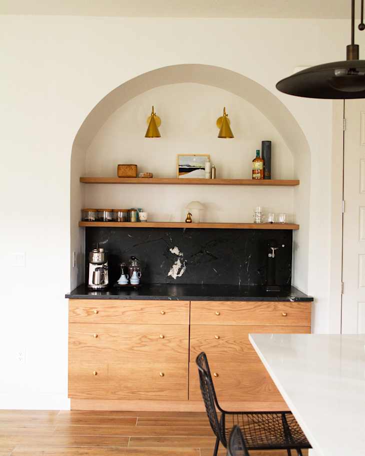 A $4,000 DIY Built-in Bar Is Now a Kitchen Focal Point | Apartment Therapy