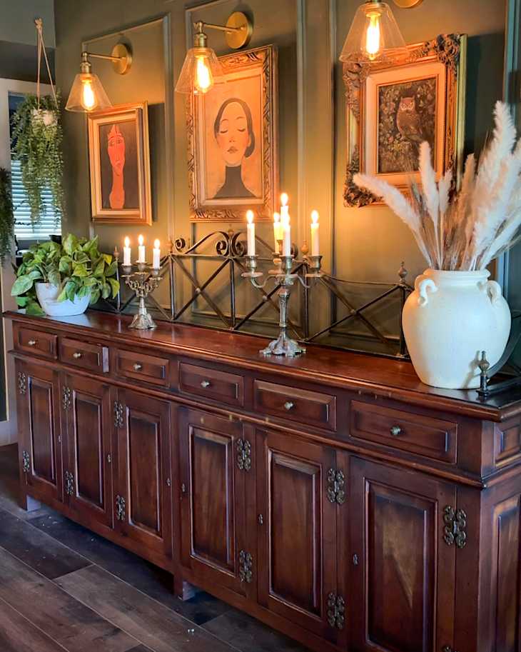 A Dated ‘80s Dining Room Gets a Dramatic Green Redo for $5K | The Kitchn