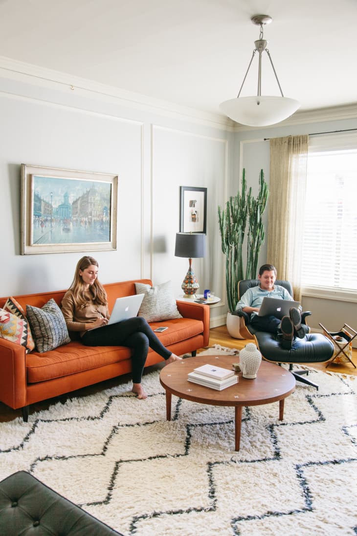 How to Use a Burnt Orange Sofa in Your Living Room | Apartment Therapy