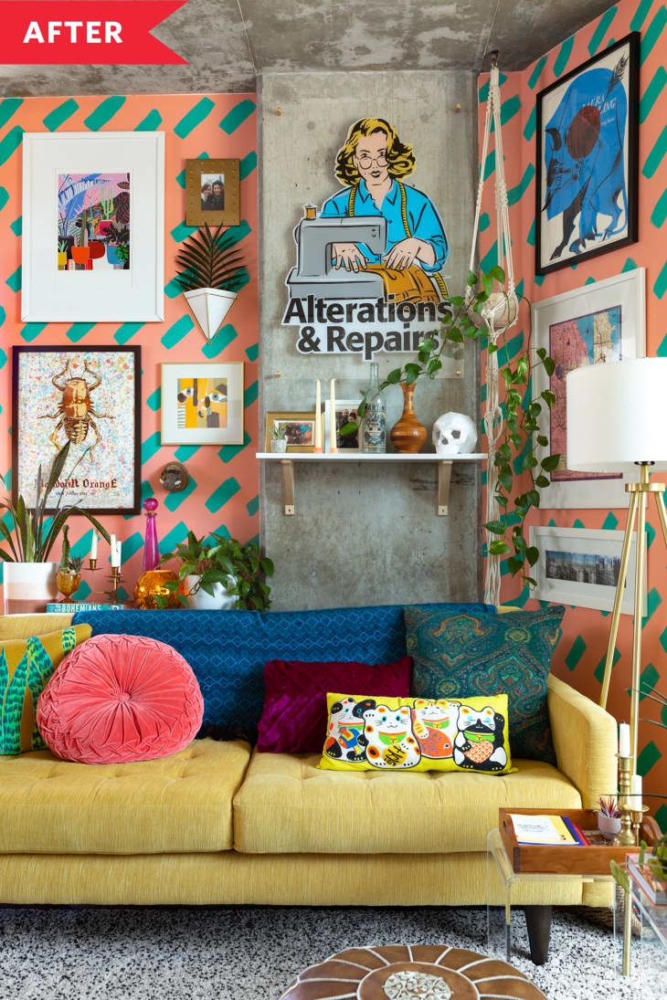 Color and Pattern DIY Apartment Makeover Photos | Apartment Therapy