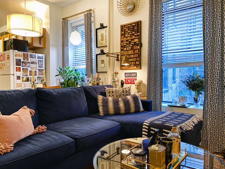 Dark Blue NYC Rental Apartment | Apartment Therapy