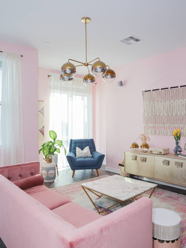 Pink and Gold California Rental Apartment | Apartment Therapy