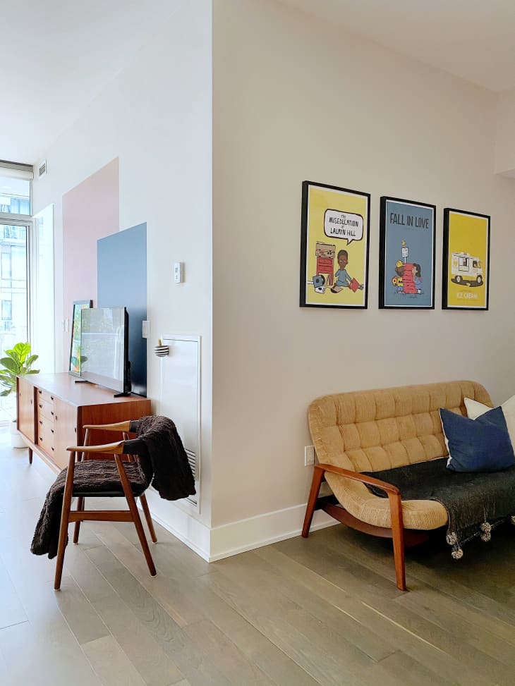 This Rental Shows How to Use DIY Color Blocking to Distinguish Living ...
